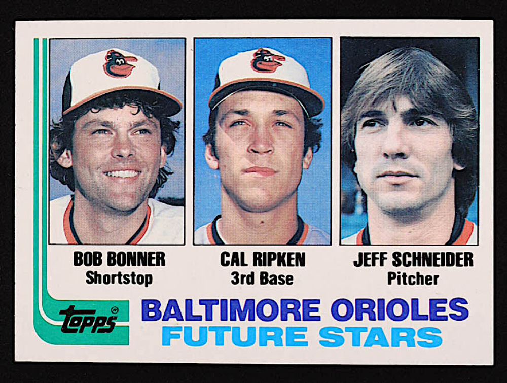 Bob Bonner / Cal Ripken Jr. / Jeff Schneider 1982 Topps #21 RC ...
