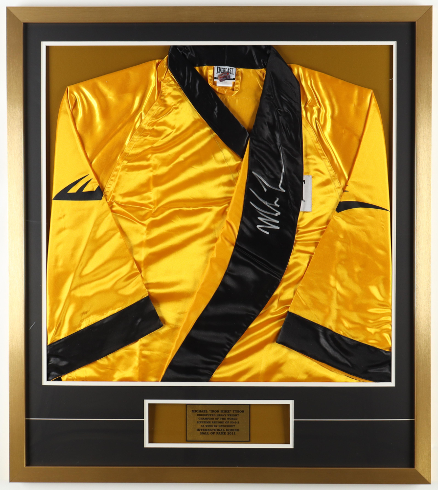 Mike Tyson Signed Custom Framed Everlast Professional Boxing Robe ...