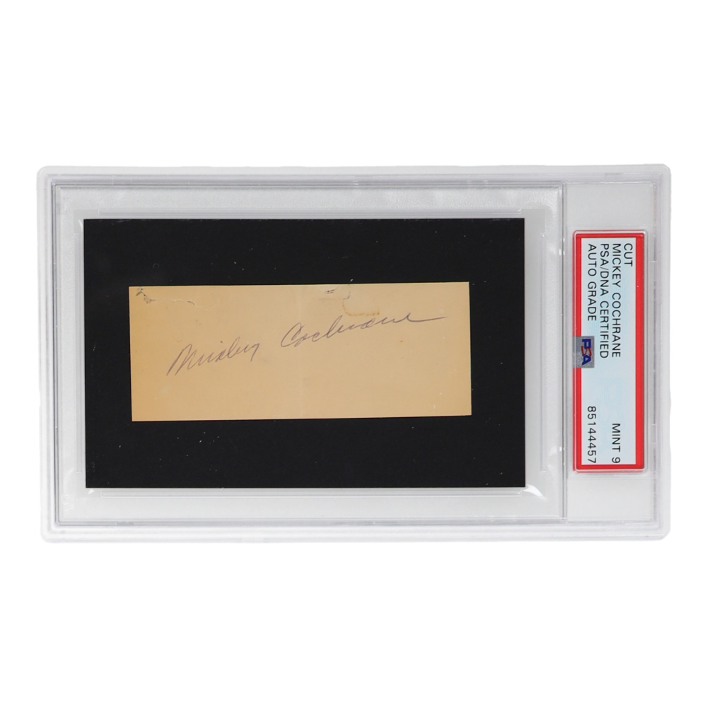 Mickey Cochrane Signed Cut (PSA) | Pristine Auction