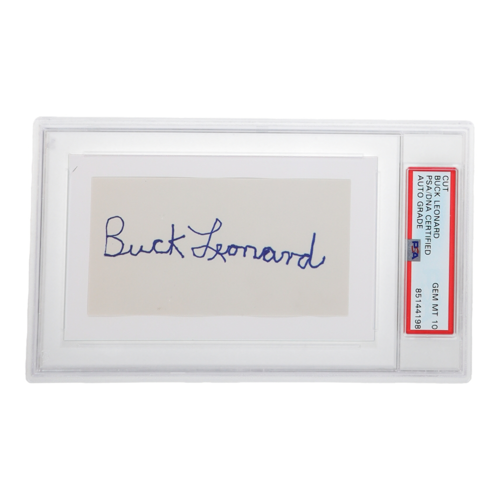 Buck Leonard Signed Cut (PSA | Autograph Graded PSA 10) | Pristine Auction