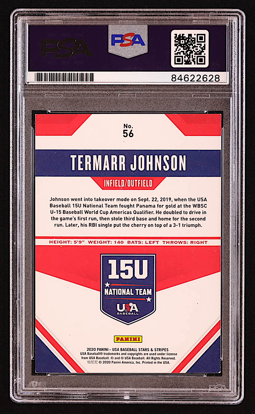 Termarr Johnson Signed 2020 USA Baseball Stars and Stripes Longevity ...