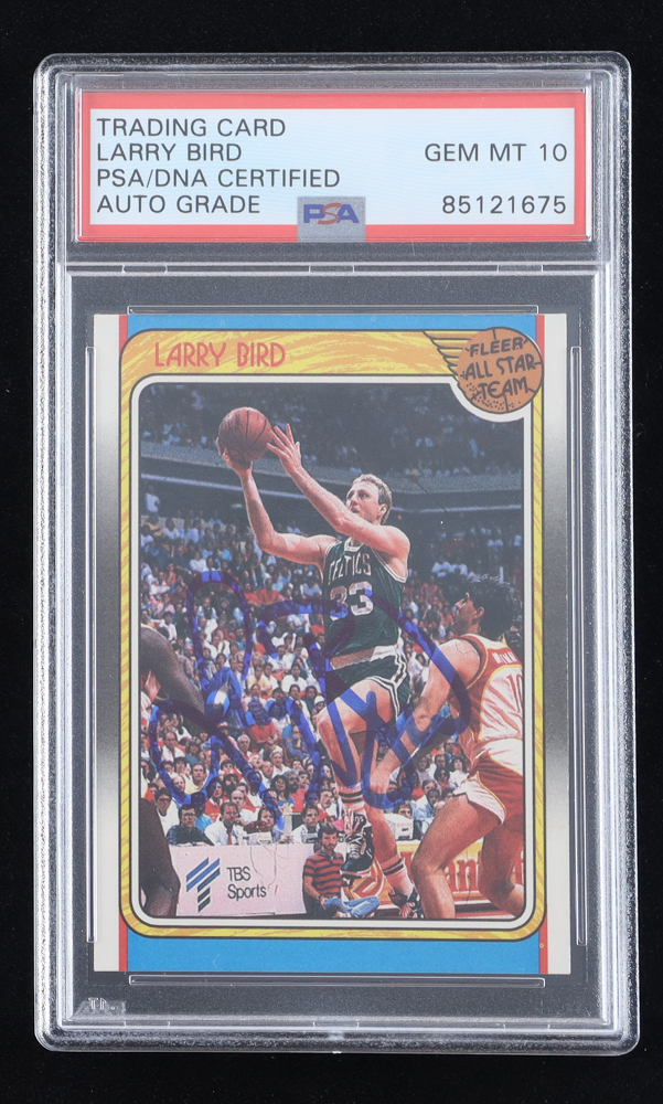 Larry Bird Signed 1988-89 Fleer #124 AS (PSA | Autograph Graded PSA 10 ...