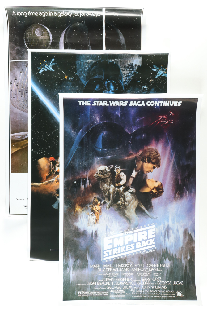 Set of (3) "Star Wars" The Original Trilogy 24x36 Movie Posters ...
