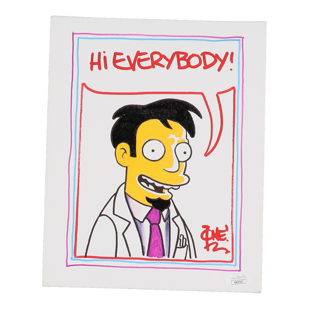 Tone Rodriguez Signed 8x10 "The Simpsons" Original Dr. Nick Sketch on ...
