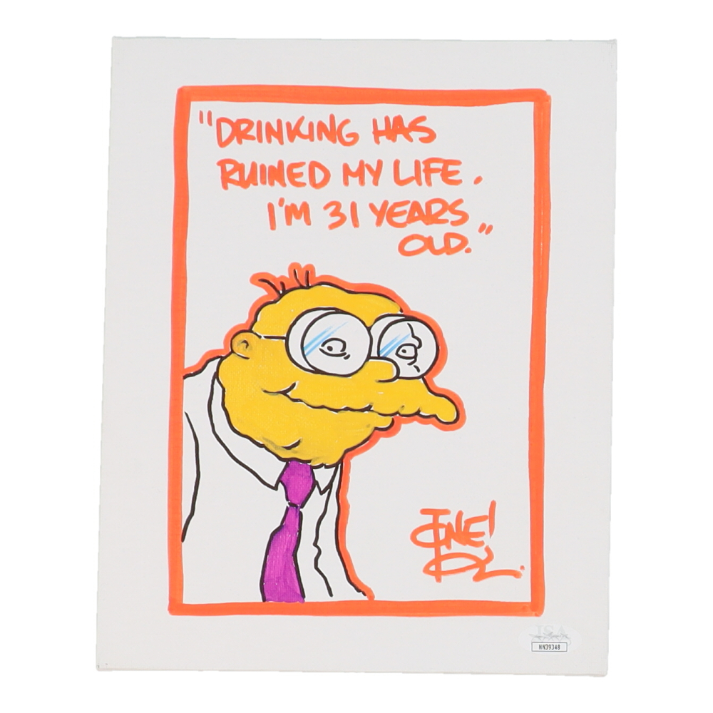 Tone Rodriguez Signed 8x10 "The Simpsons" Original Hans Moleman Sketch ...