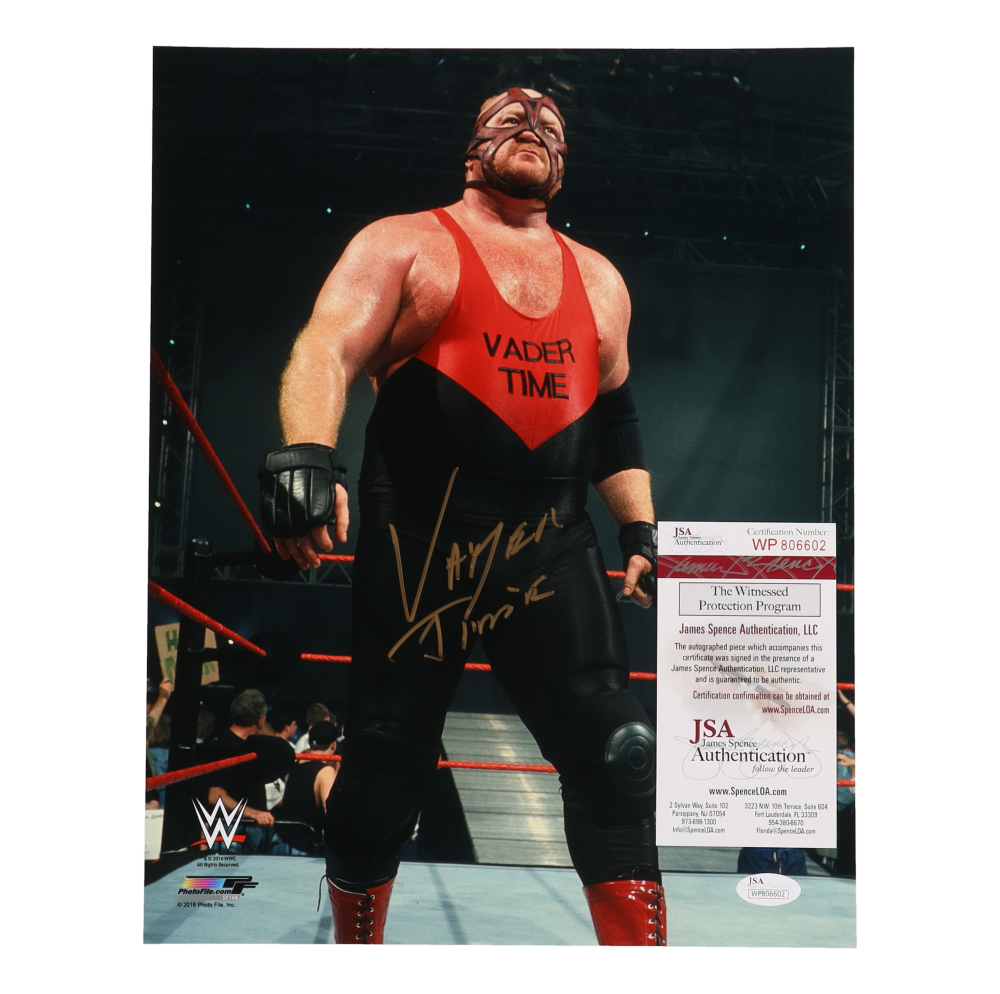 Big Van Vader Signed WWE 11x14 Photo Inscribed "Time" (JSA) | Pristine ...