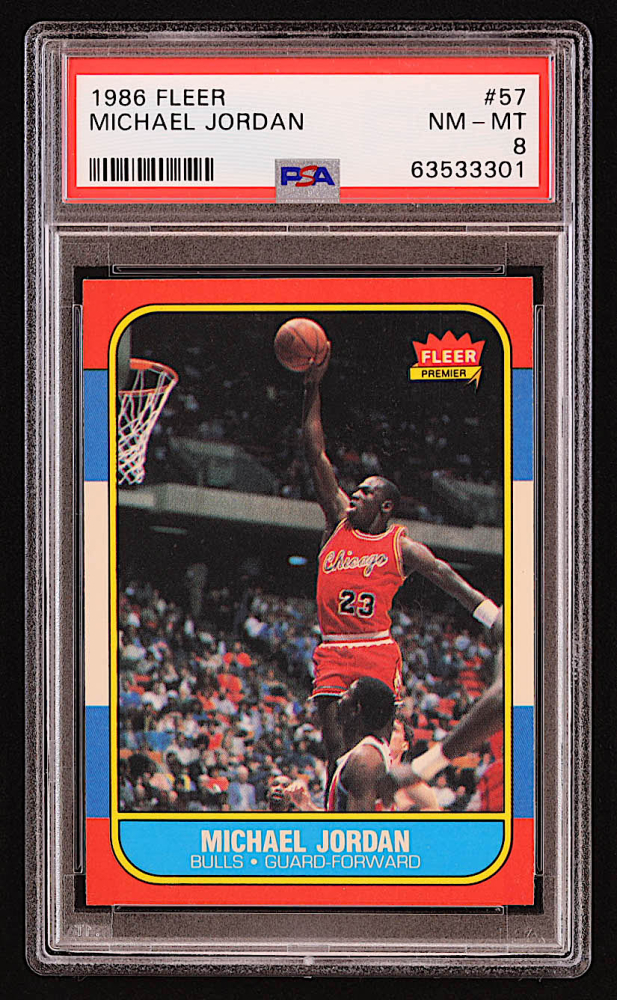 Michael Jordan 1986-87 Fleer #57 RC (PSA 8) | Pristine Auction