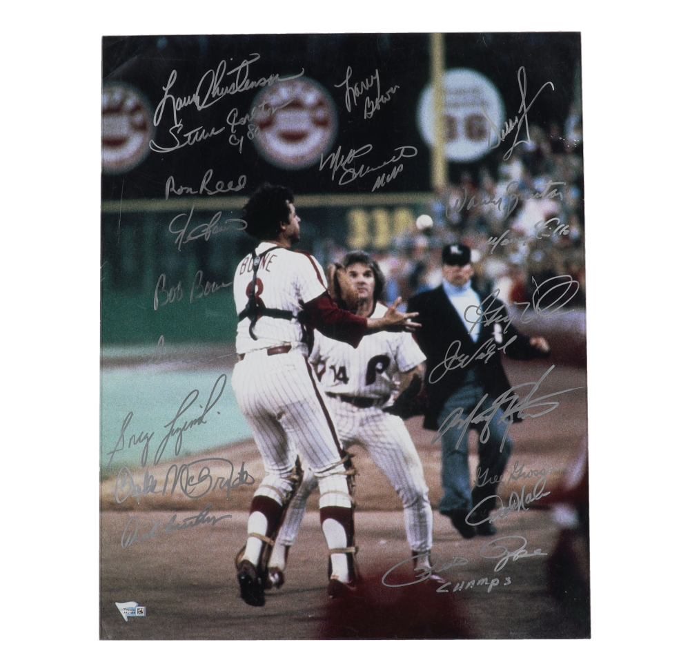 1980 Phillies 16x20 Photo Team-Signed by (24) with Bob Boone, Bake ...