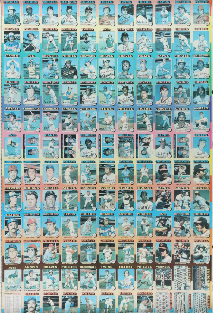 1975 Topps Uncut Baseball Card Sheet of (132) Cards | Pristine Auction