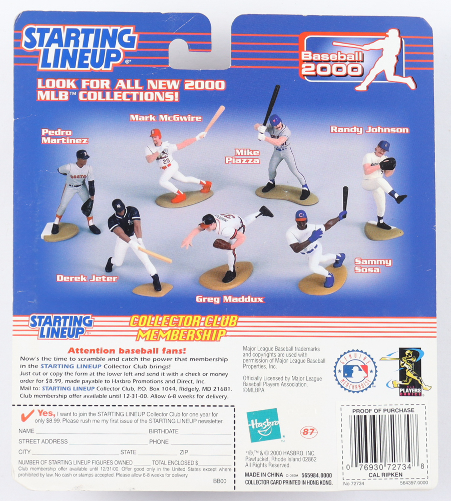 Cal Ripken Jr. 2000 Starting Lineup Action Figure with Trading Card ...