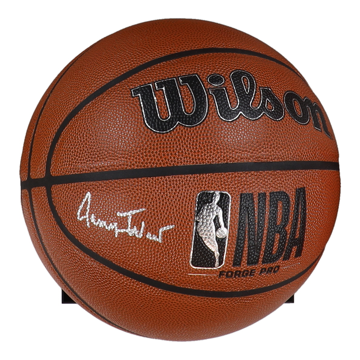 Jerry "The Logo" West Signed NBA Basketball with Acrylic Display Stand ...
