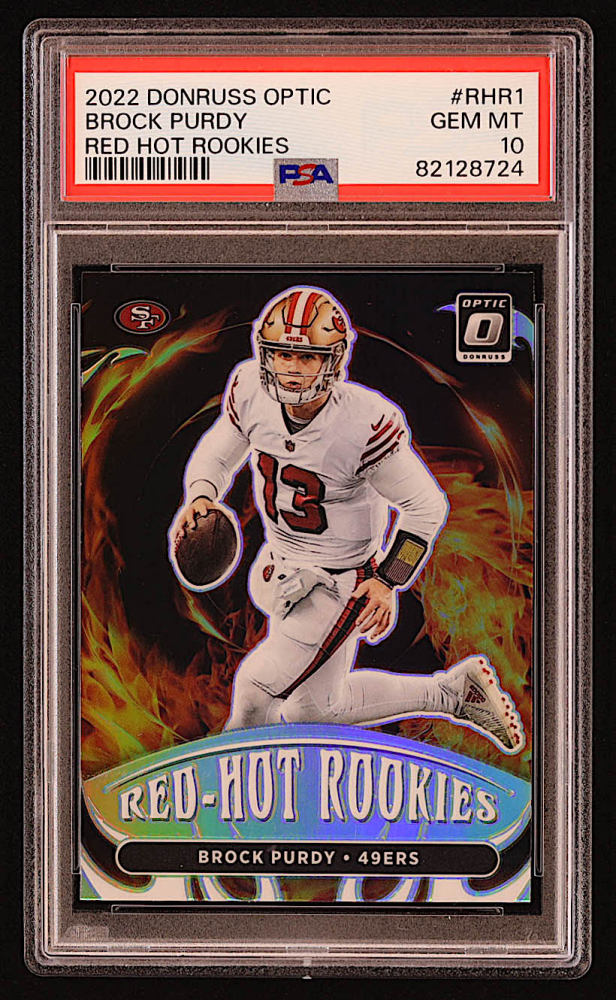 Brock Purdy 2022 Donruss Optic Red Hot Rookies #1 RC (PSA 10 ...