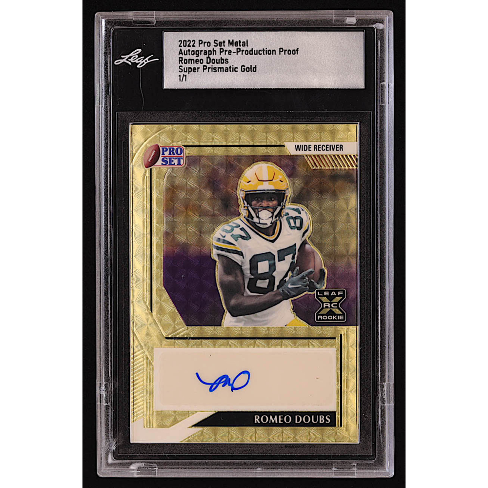 Romeo Doubs 2022 Pro Set Metal Autograph Pre-Production Proof Super ...