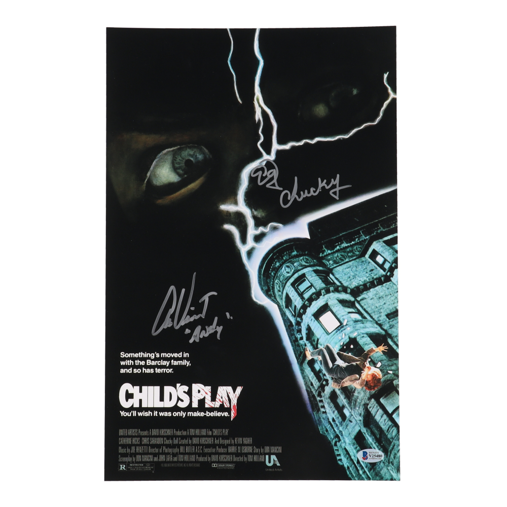 Alex Vincent & Ed Gale Signed "Child's Play" 11x17 Movie Poster Photo ...