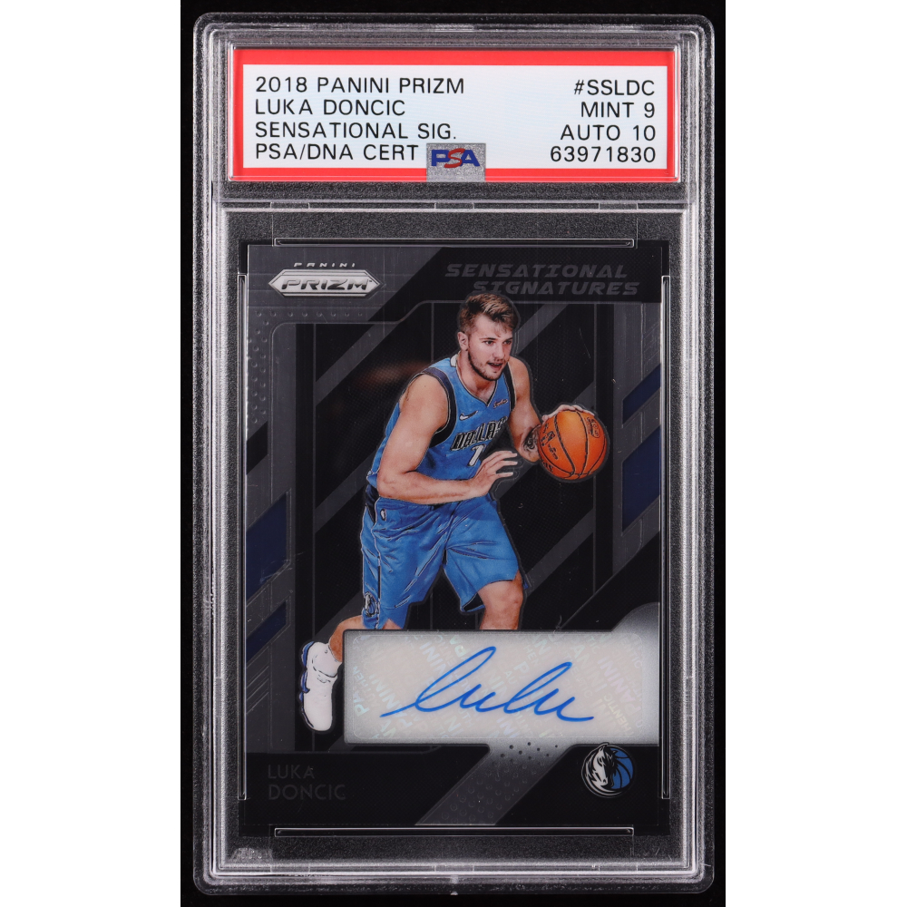 Luka Doncic 2018-19 Panini Prizm Sensational Signatures #63 RC (PSA 9 ...