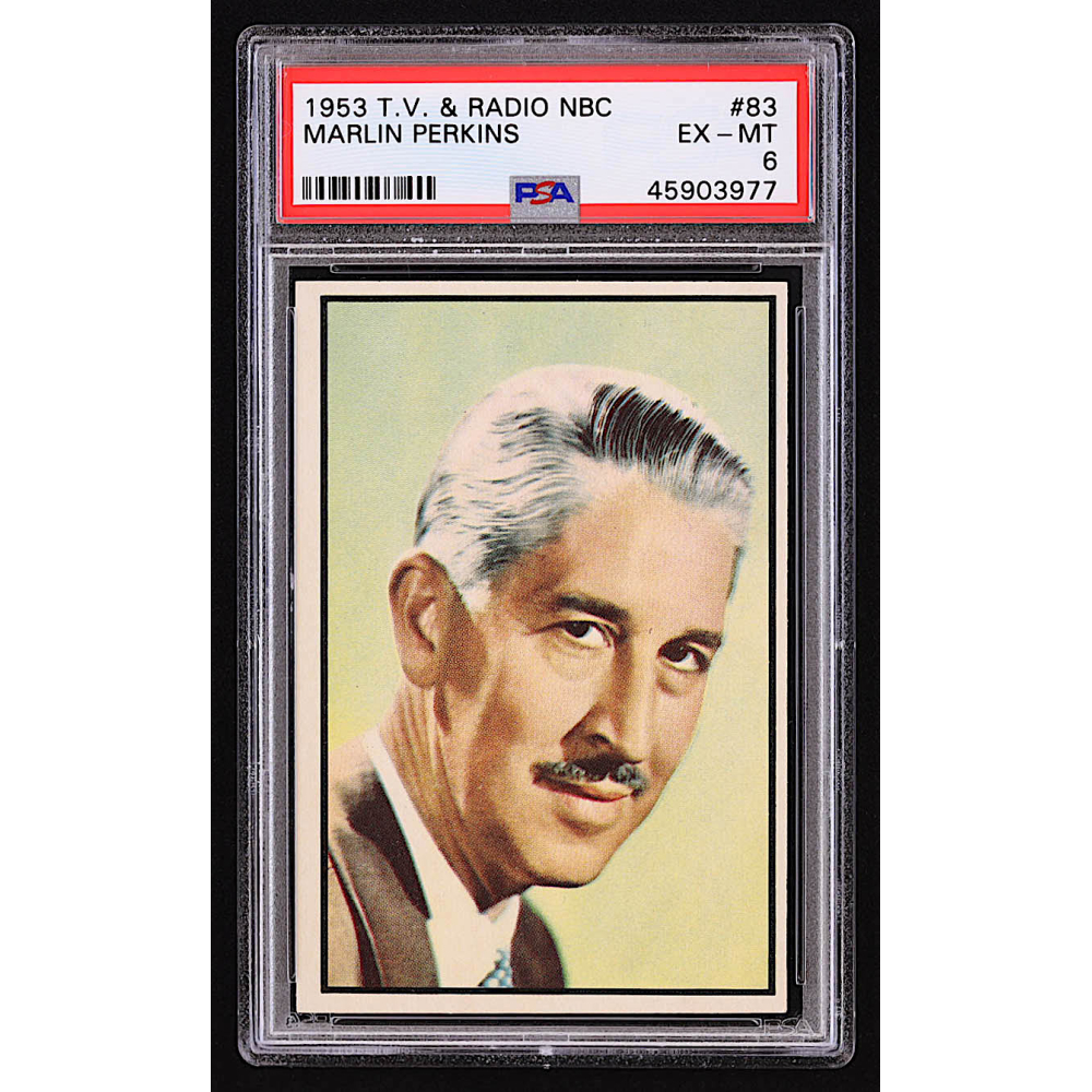 Marlin Perkins 1953 Bowman TV and Radio Stars of NBC #83 (PSA 6 ...