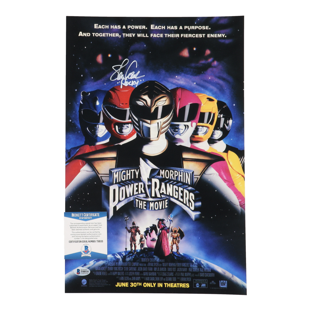 Steve Cardenas Signed "Power Rangers: The Movie" 11x14 Photo Inscribed ...