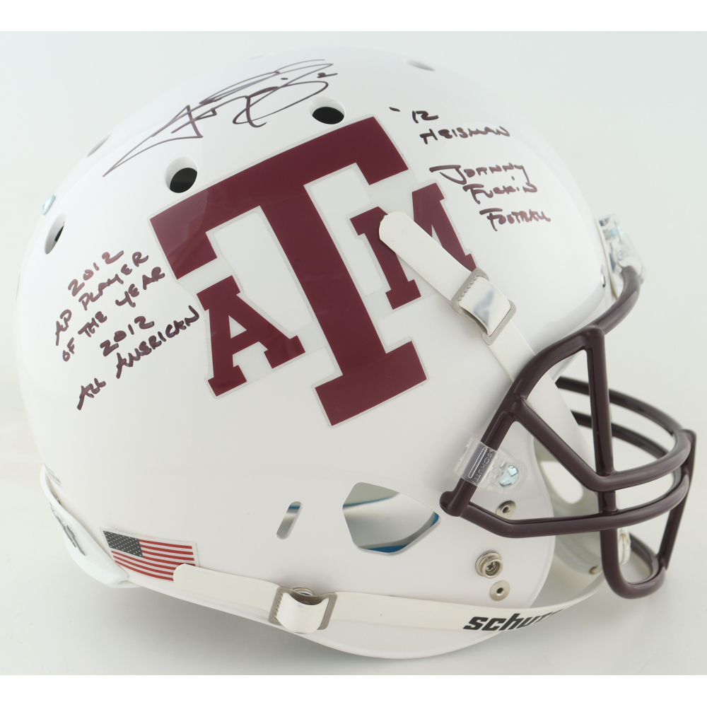 Johnny Manziel Signed Texas A&M Aggies Full-Size Speed Helmet with ...