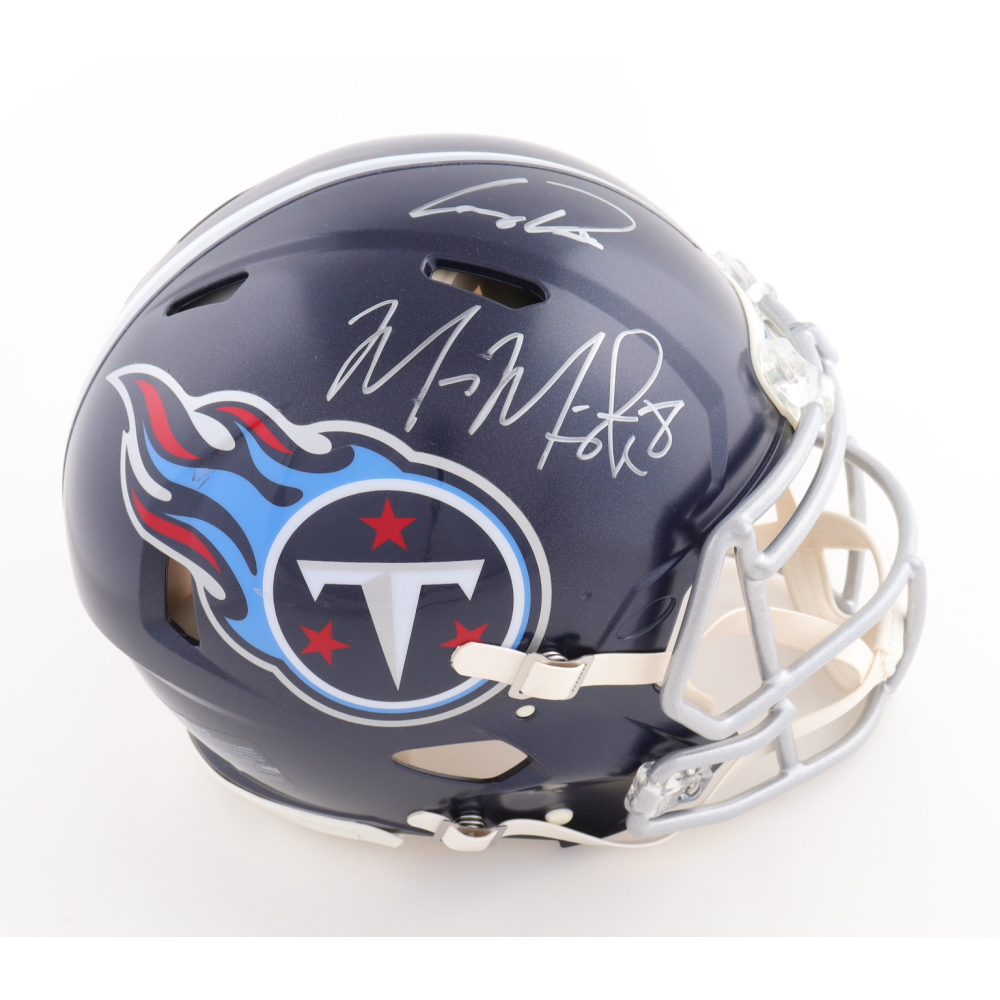 Corey Davis & Marcus Mariota Signed Titans Authentic Full-Size Speed ...