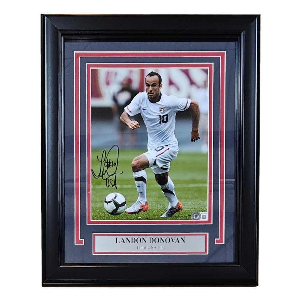 Landon Donovan Signed Team USA Custom Framed Photo (Beckett) | Pristine ...