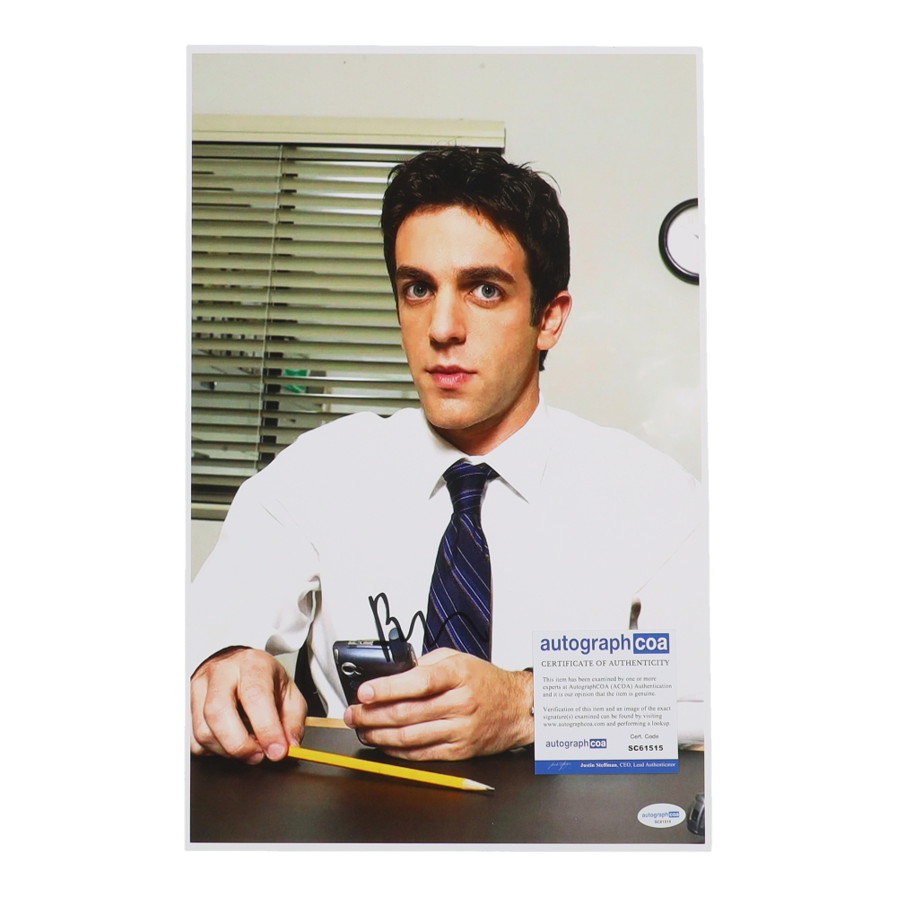 B. J. Novak Signed "The Office" 11x17 Photo (ACOA) | Pristine Auction