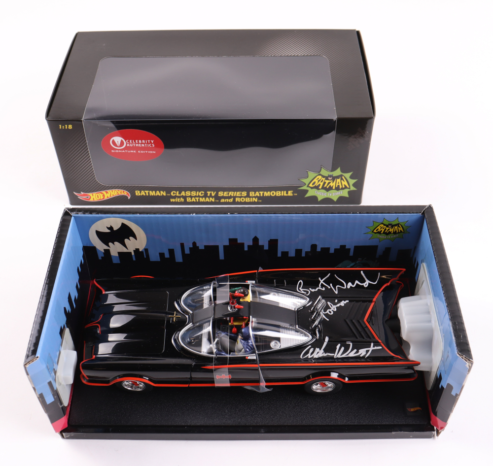 Adam West & Burt Ward Signed Diecast 1:18 Scale Batman 1966 Batmobile ...