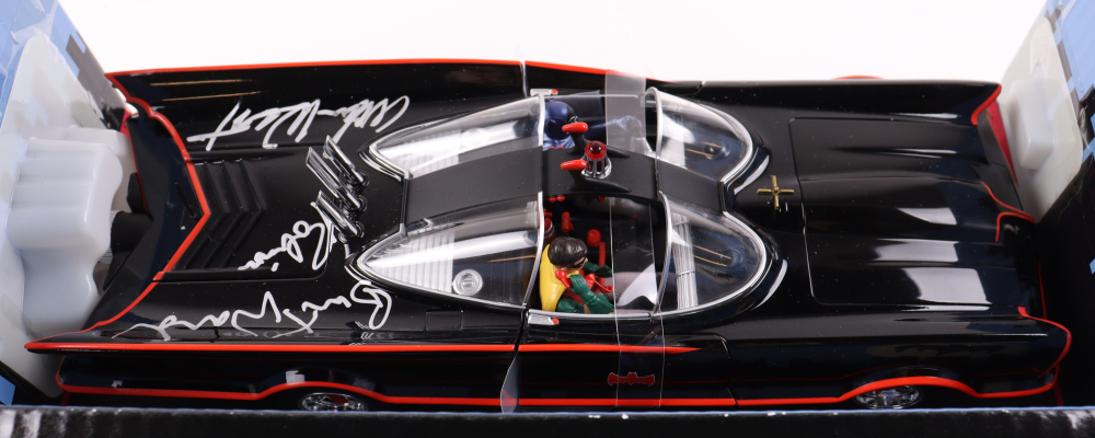Adam West & Burt Ward Signed Diecast 1:18 Scale Batman 1966 Batmobile ...