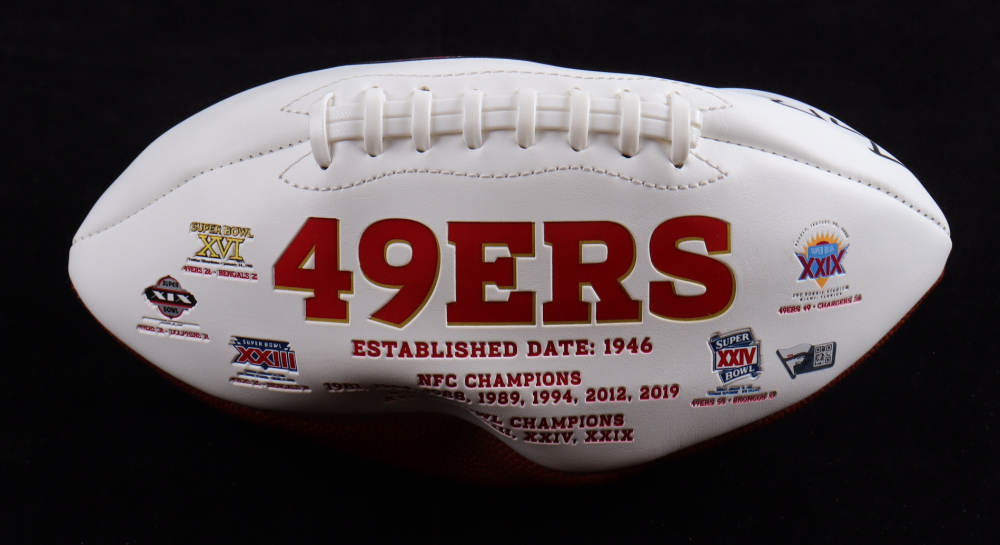Jerry Rice Signed 49ers Logo Football (Fanatics) | Pristine Auction