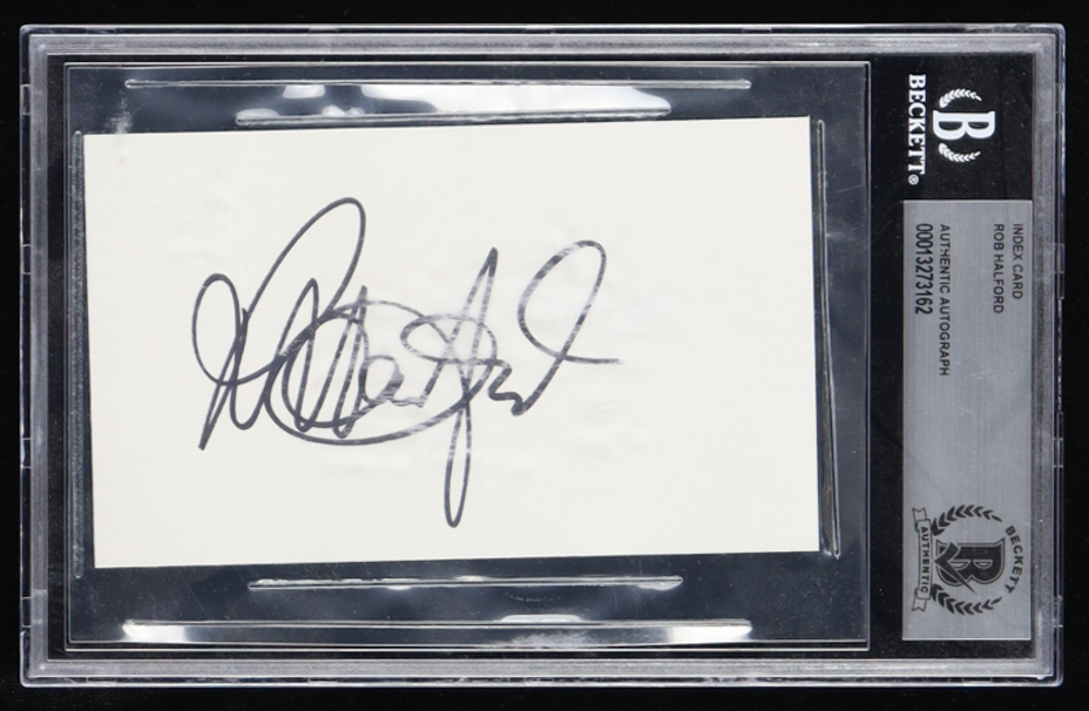 Rob Halford Signed Cut (BGS) | Pristine Auction