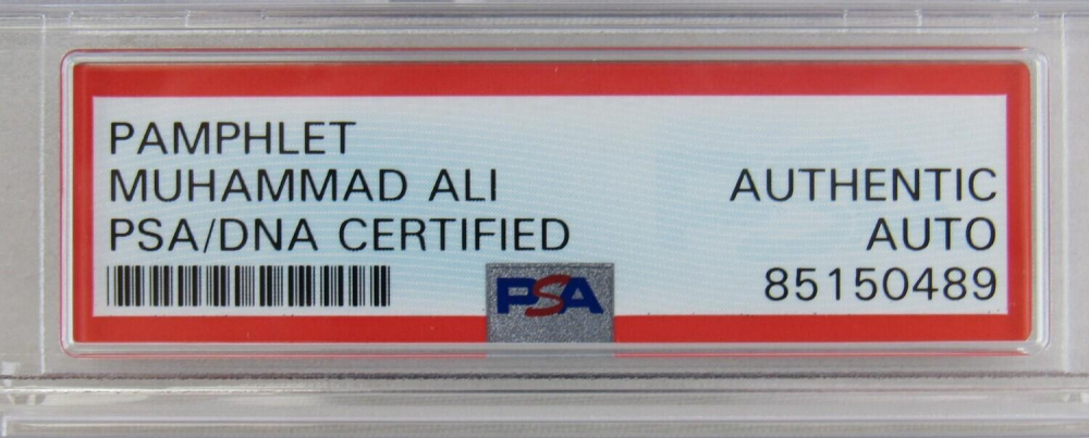 Muhammad Ali Signed Pamphlet (PSA) | Pristine Auction