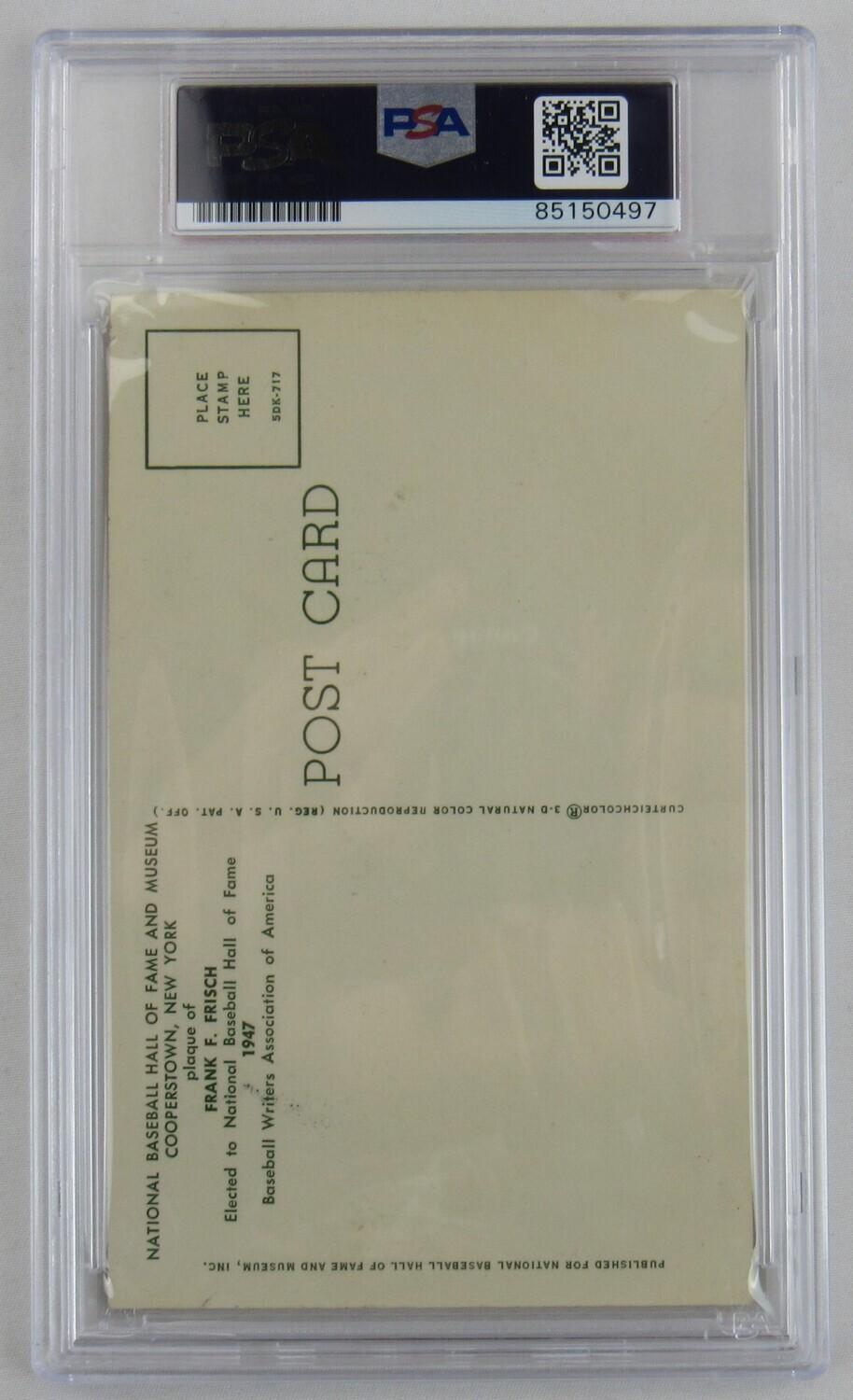 Frank Frisch Signed Hall of Fame Plaque Postcard (PSA) | Pristine Auction