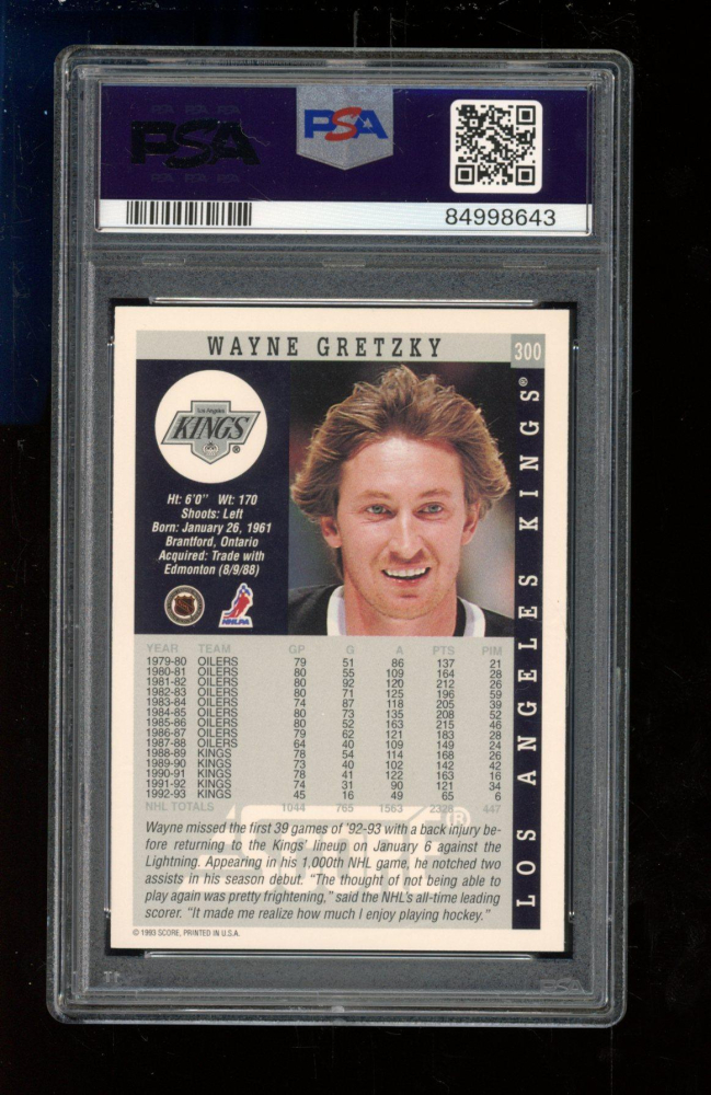 Wayne Gretzky 1993 Score #300 (PSA 8) | Pristine Auction
