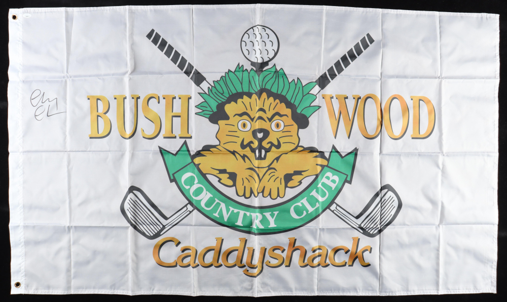 Chevy Chase Signed "Caddyshack" Bushwood Country Club Flag (JSA ...