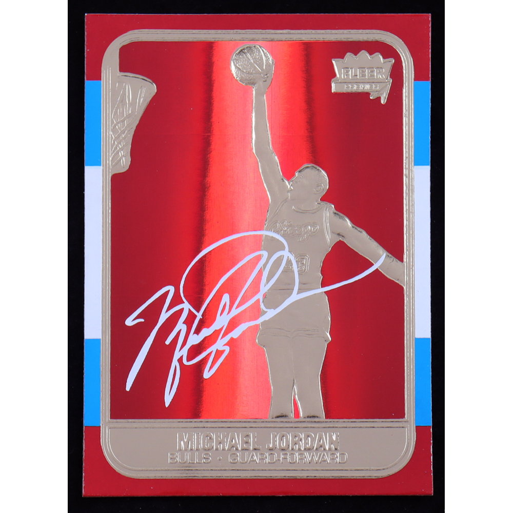 Michael Jordan 1997 Fleer Premier Signature Series Red Holo Refractor ...
