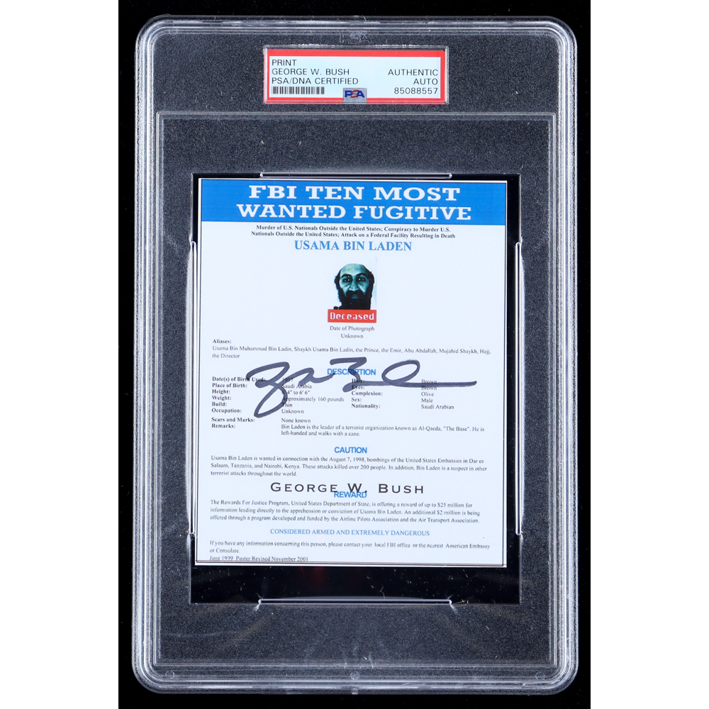 George W. Bush Signed 5x8 Print (PSA) | Pristine Auction