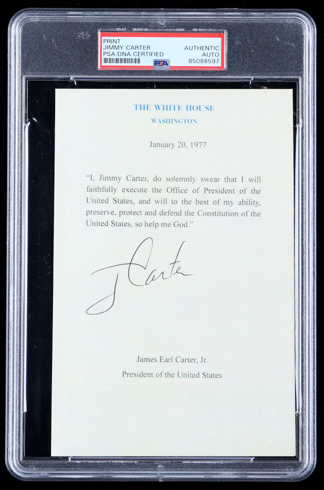 Jimmy Carter Signed 5x8 Print (PSA) | Pristine Auction