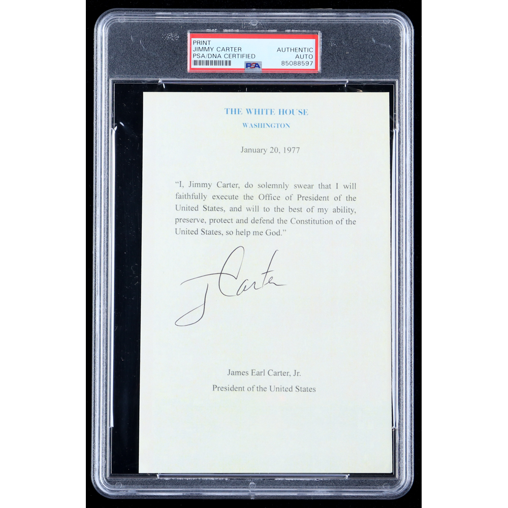 Jimmy Carter Signed 5x8 Print (PSA) | Pristine Auction