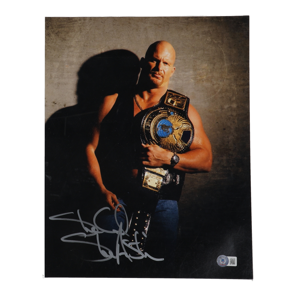 "Stone Cold" Steve Austin Signed 11x14 Photo (Beckett) | Pristine Auction