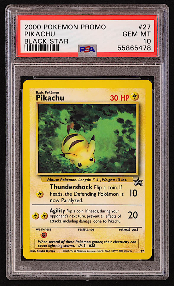 Pikachu 1999 02 Pokemon Wizards Of The Coast Black Star Promos 27 Psa