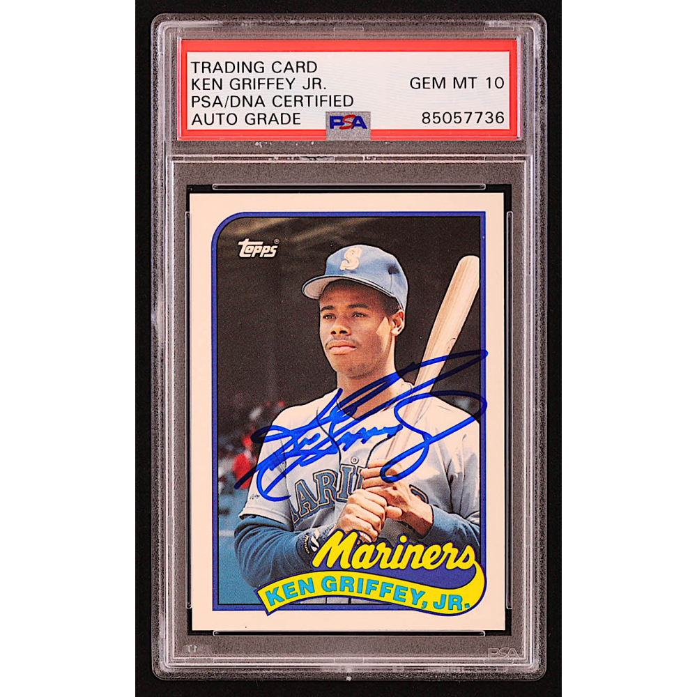 Ken Griffey Jr. Signed 1989 Topps Traded #41T RC (PSA | Auto Grade 10 ...