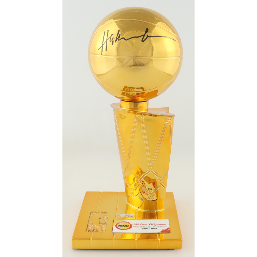 Hakeem Olajuwan Signed Rockets 1994-1995 NBA Champions 12" Replica ...