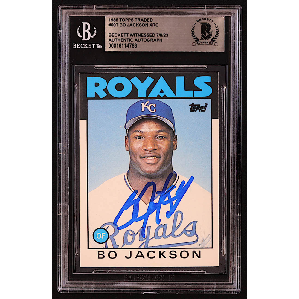 Bo Jackson Signed 1986 Topps Traded #50T XRC (BGS) | Pristine Auction