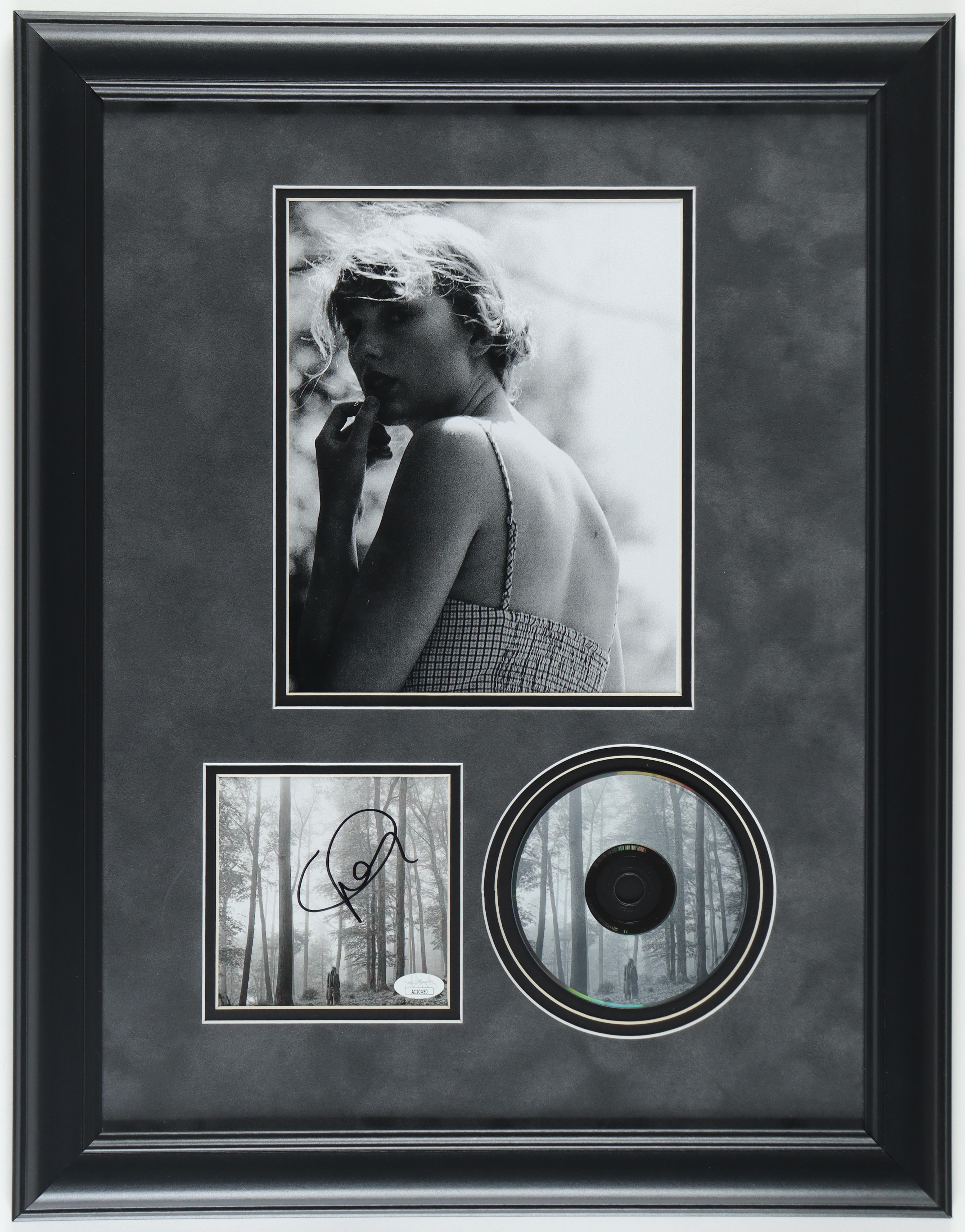 Taylor Swift Signed Custom Framed "Folklore" CD Album Insert Display ...