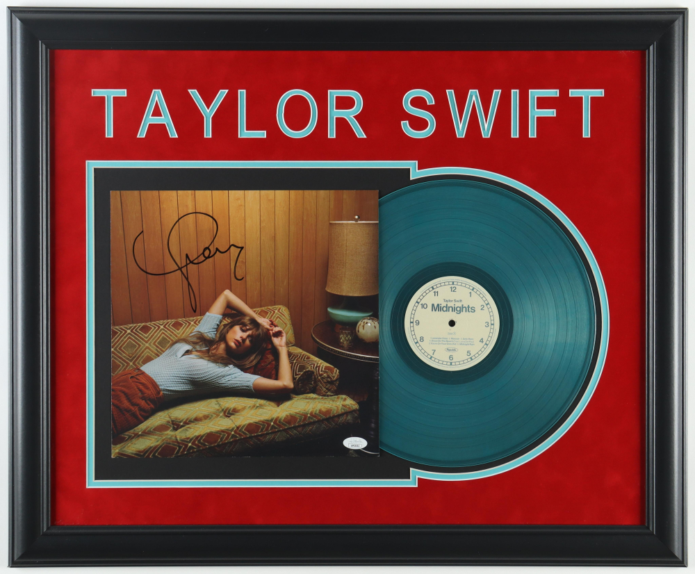 Taylor Swift Signed Custom Framed "Midnights" Vinyl insert Display (JSA ...