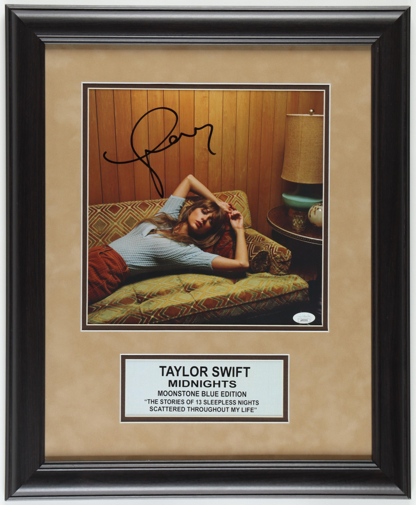 Taylor Swift Signed Custom Framed "Midnights" Photo Display (JSA ...
