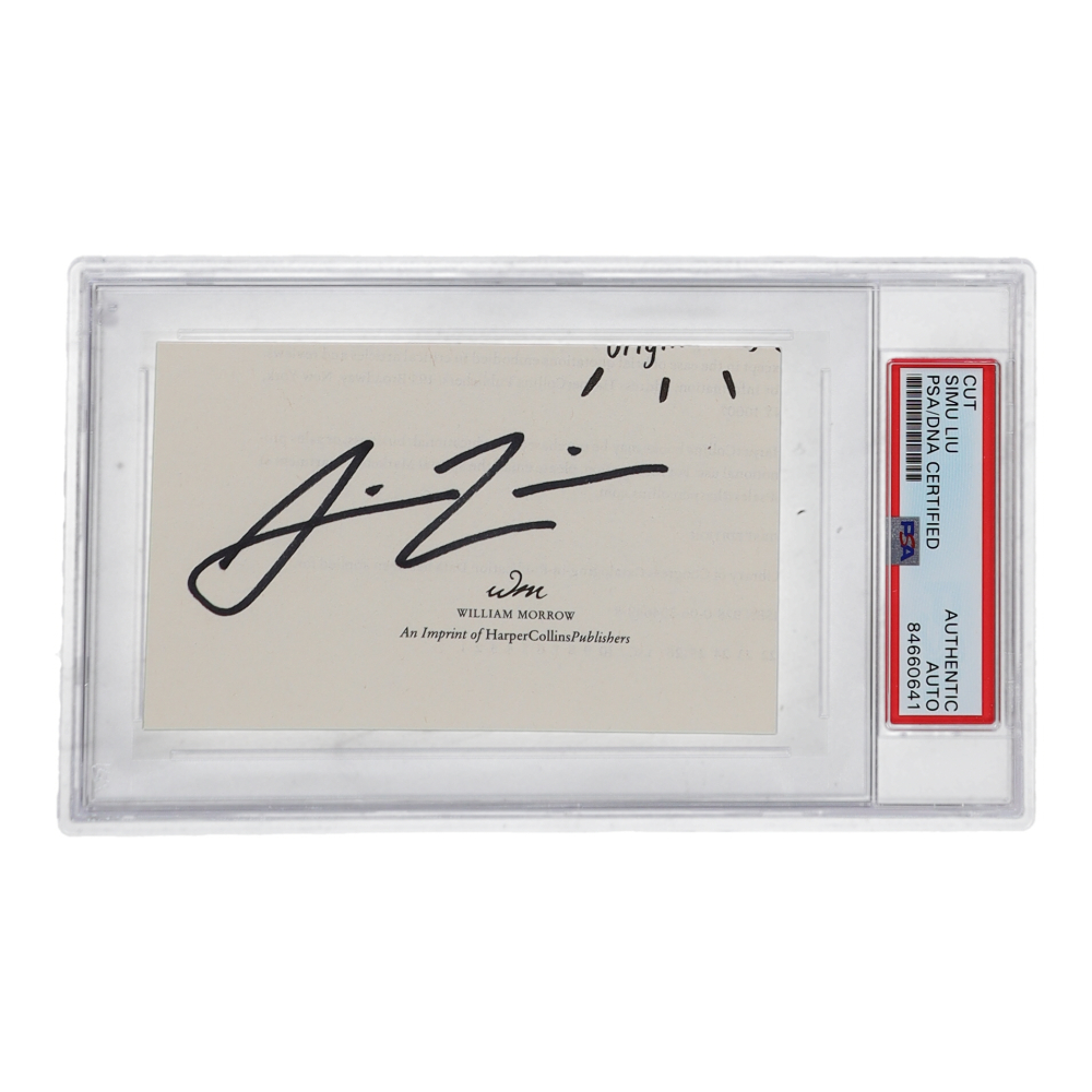 Simu Liu Signed Cut (PSA) | Pristine Auction