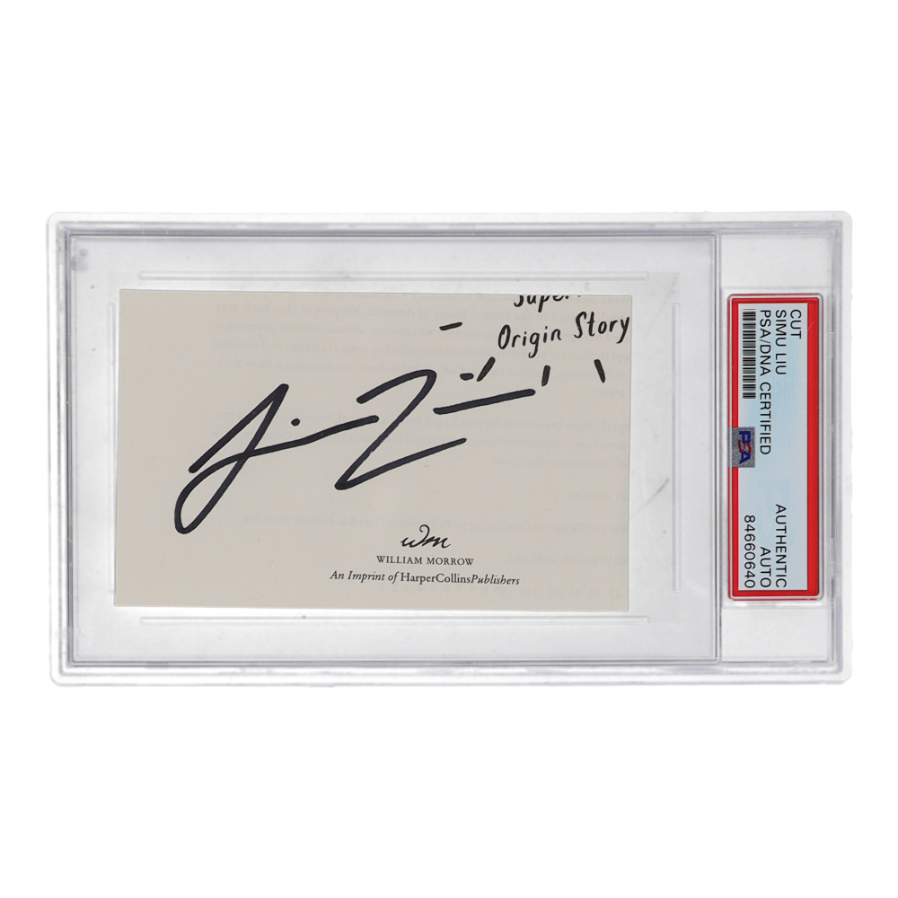 Simu Liu Signed Cut (PSA) | Pristine Auction