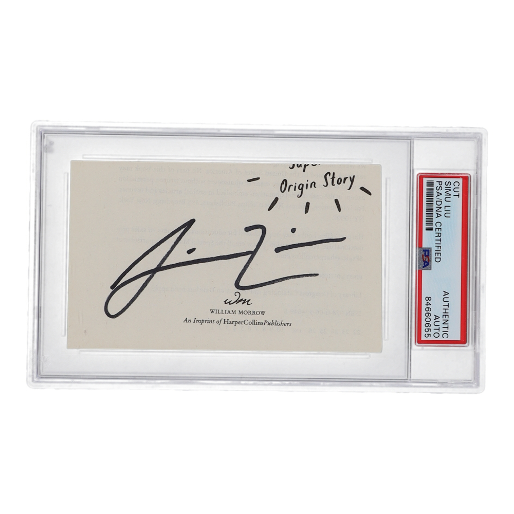 Simu Liu Signed Cut (PSA) | Pristine Auction