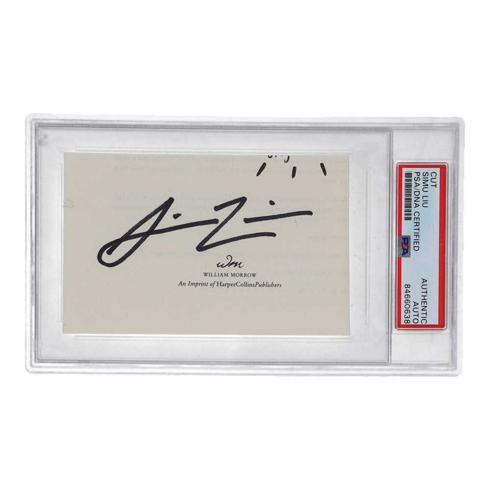 Simu Liu Signed Cut (PSA) | Pristine Auction