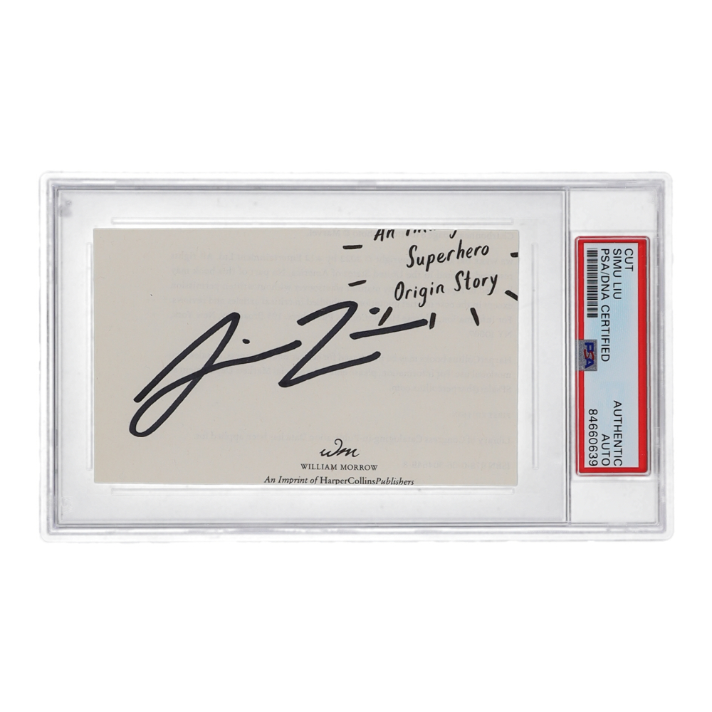 Simu Liu Signed Cut (PSA) | Pristine Auction